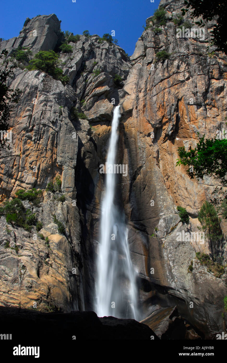 Piscia di Gallo waterfall, Corsica Stock Photo - Alamy
