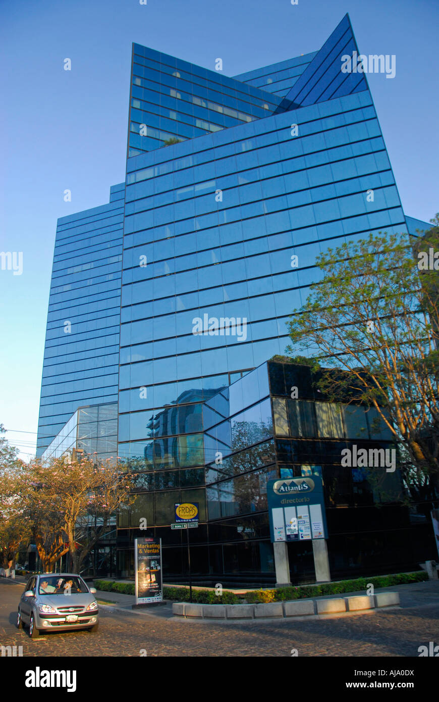 Banking area in moder part of Guatemala City, capital of Guatemala ...