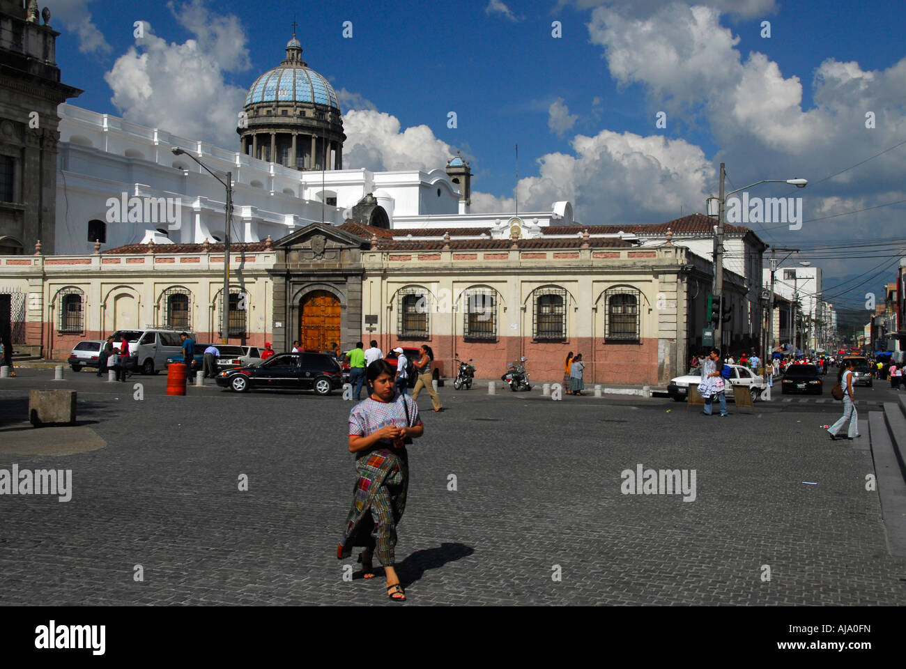 Cathedral in the center of Guatemala City, capital of Guatemala Stock ...