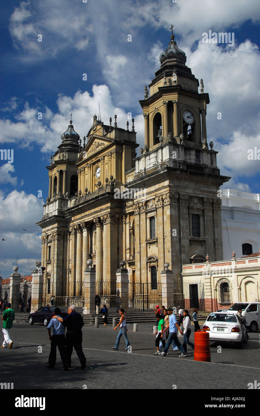 Cathedral in the center of Guatemala City, capital of Guatemala Stock ...