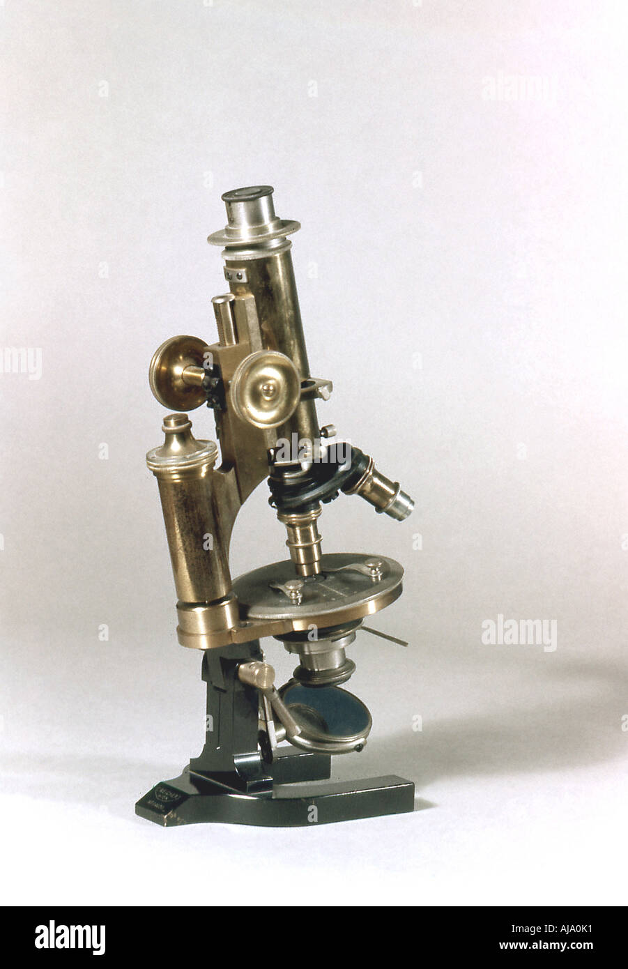 Microscope made by C Reichert, Vienna, 1895. Artist: C Reichert Stock ...
