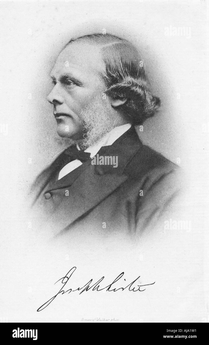 Joseph Lister, English surgeon and pioneer of antiseptic surgery, c1877 ...