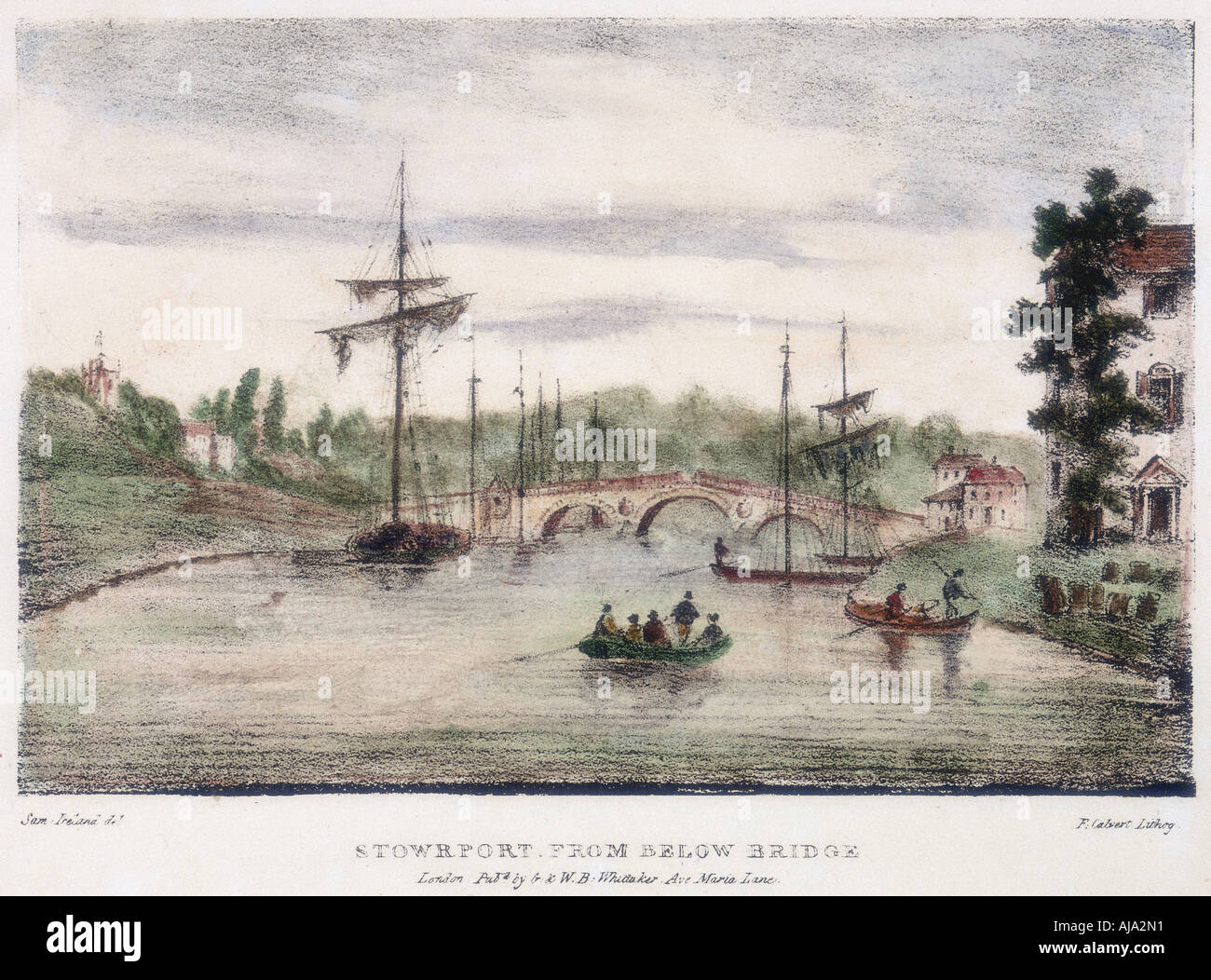 Stourport-on-Severn, Worcestershire, from below the bridge, c1795 ...