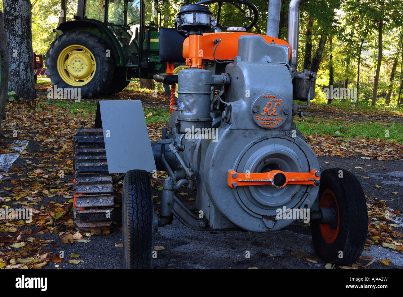 Vintage tractor at a rally in Italy Stock Photo - Alamy