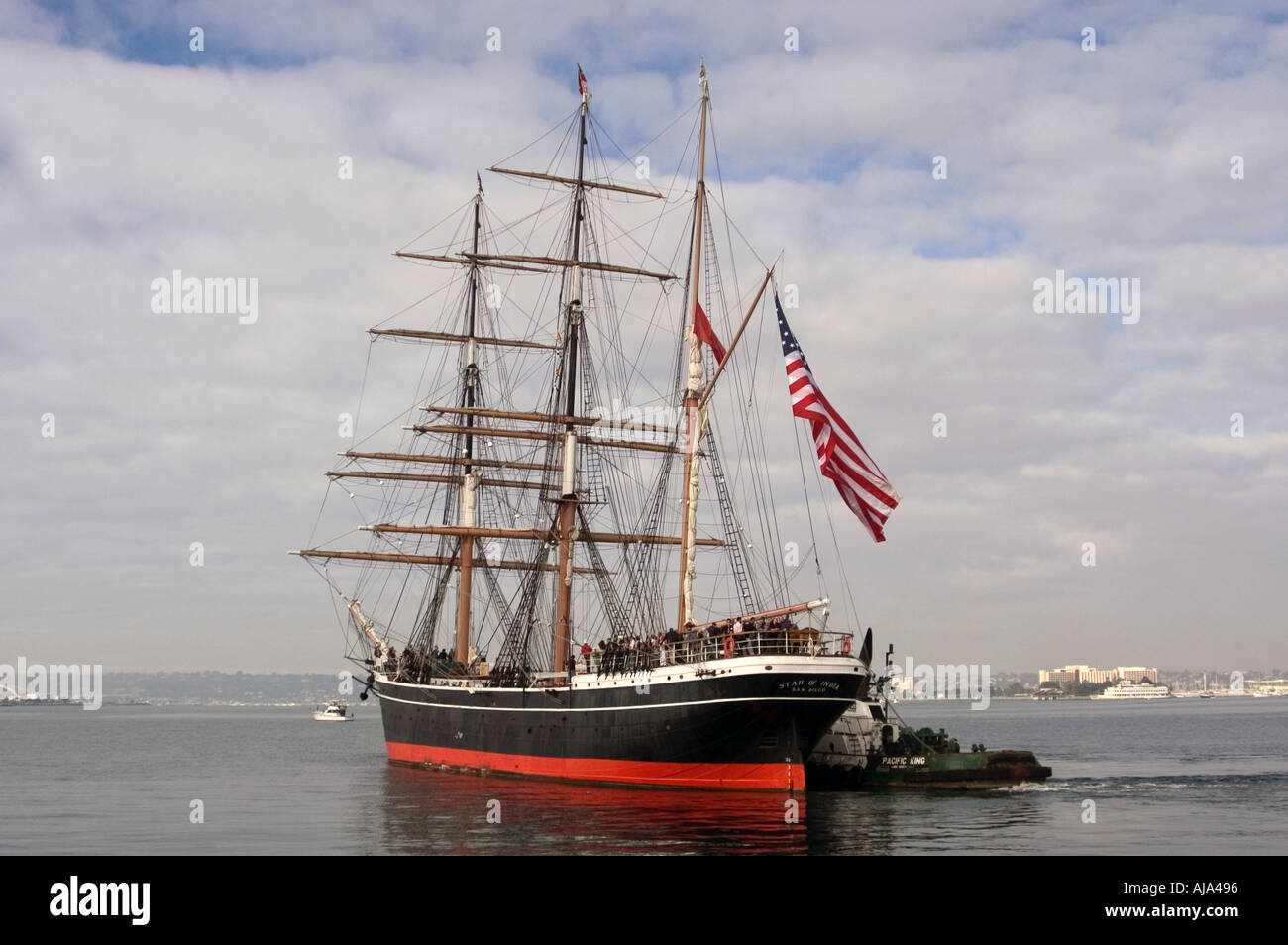 Foss Maritime Tug Pacific King Preparing Star of India for Sailing Star ...