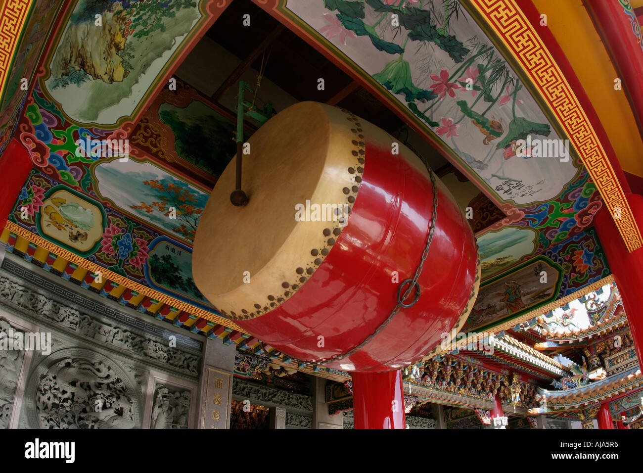 The drum of Chinese temple Stock Photo - Alamy
