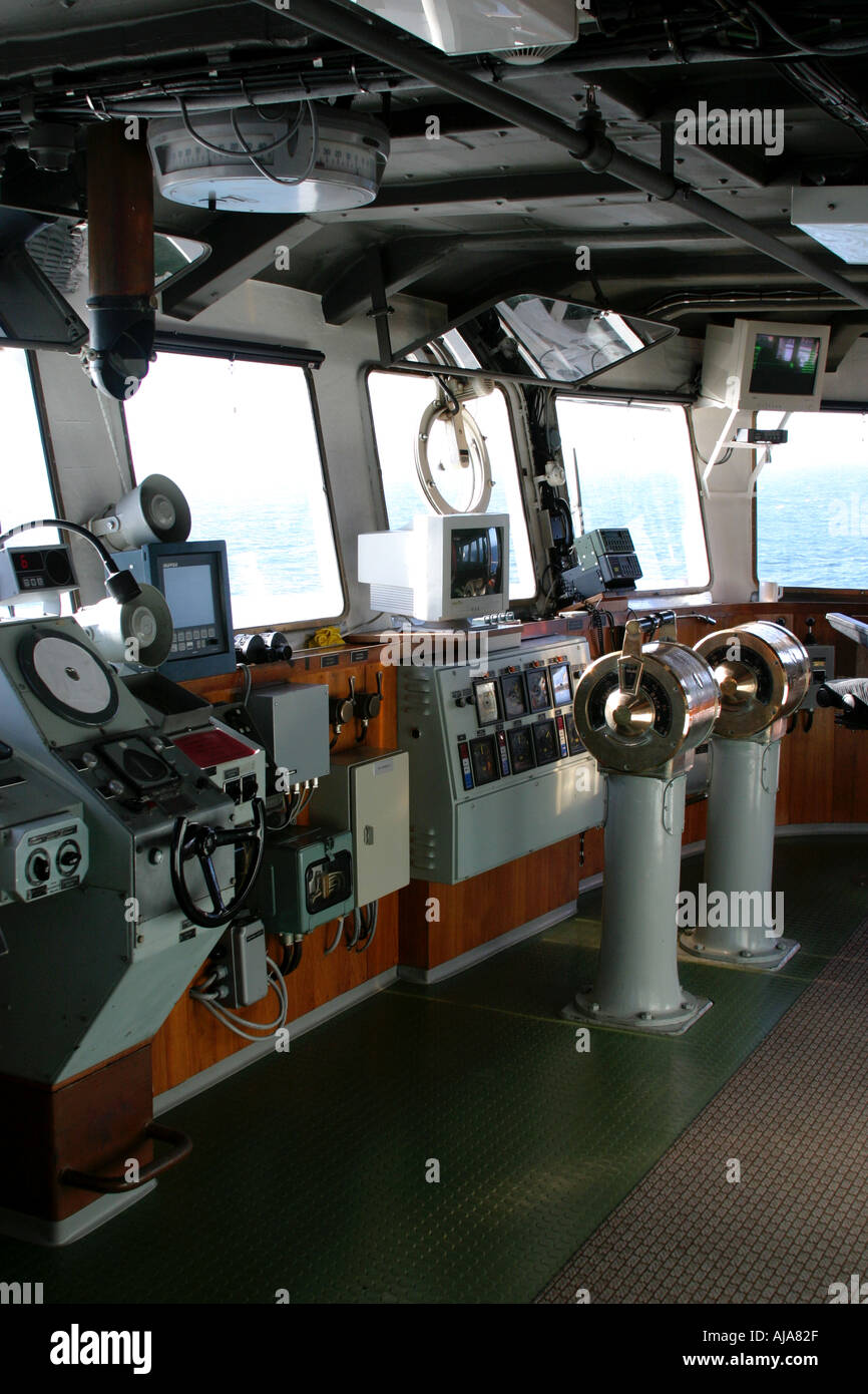 A ships bridge the centre of a ships control Stock Photo - Alamy