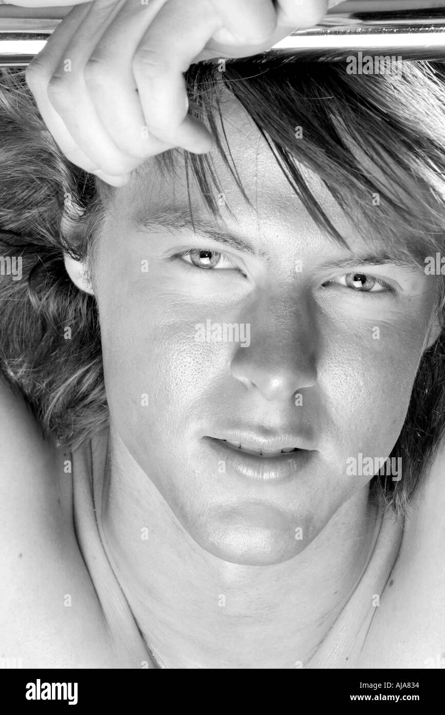Closeup of male face Stock Photo - Alamy