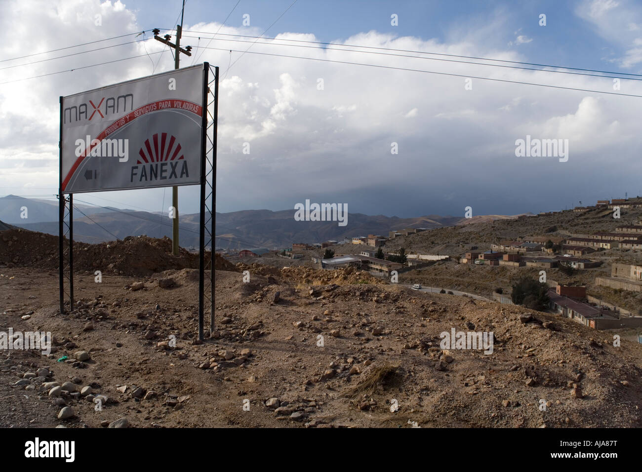 Cerro Rico mountain and the many mines above Potosi in Bolivia Stock ...