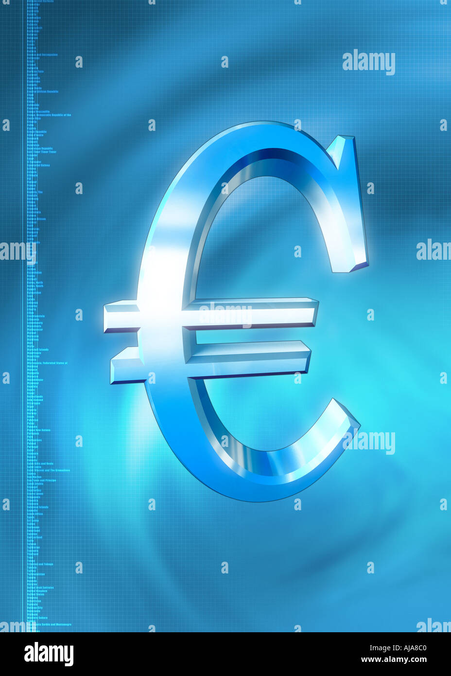 Computer generated 3D Euro sign Stock Photo - Alamy