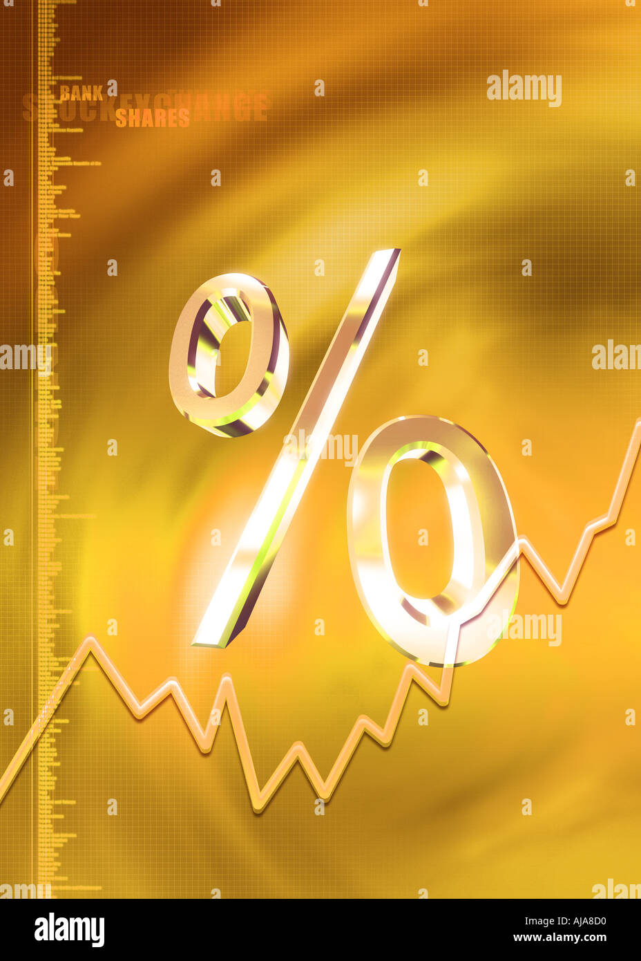 Computer generated 3D percentage sign Stock Photo - Alamy