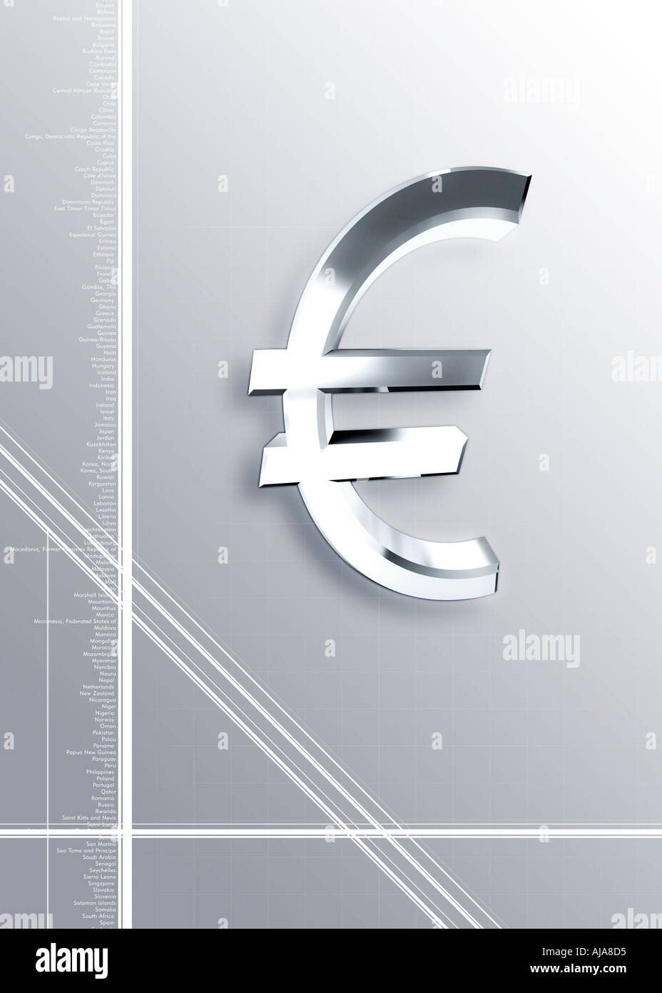 Computer generated 3D Euro sign Stock Photo - Alamy