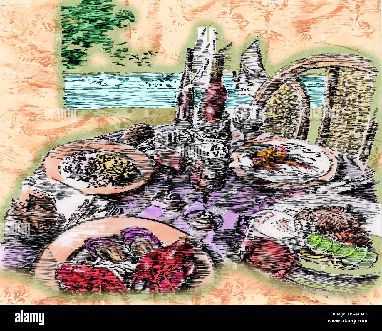 Restaurant food still life Stock Photo - Alamy