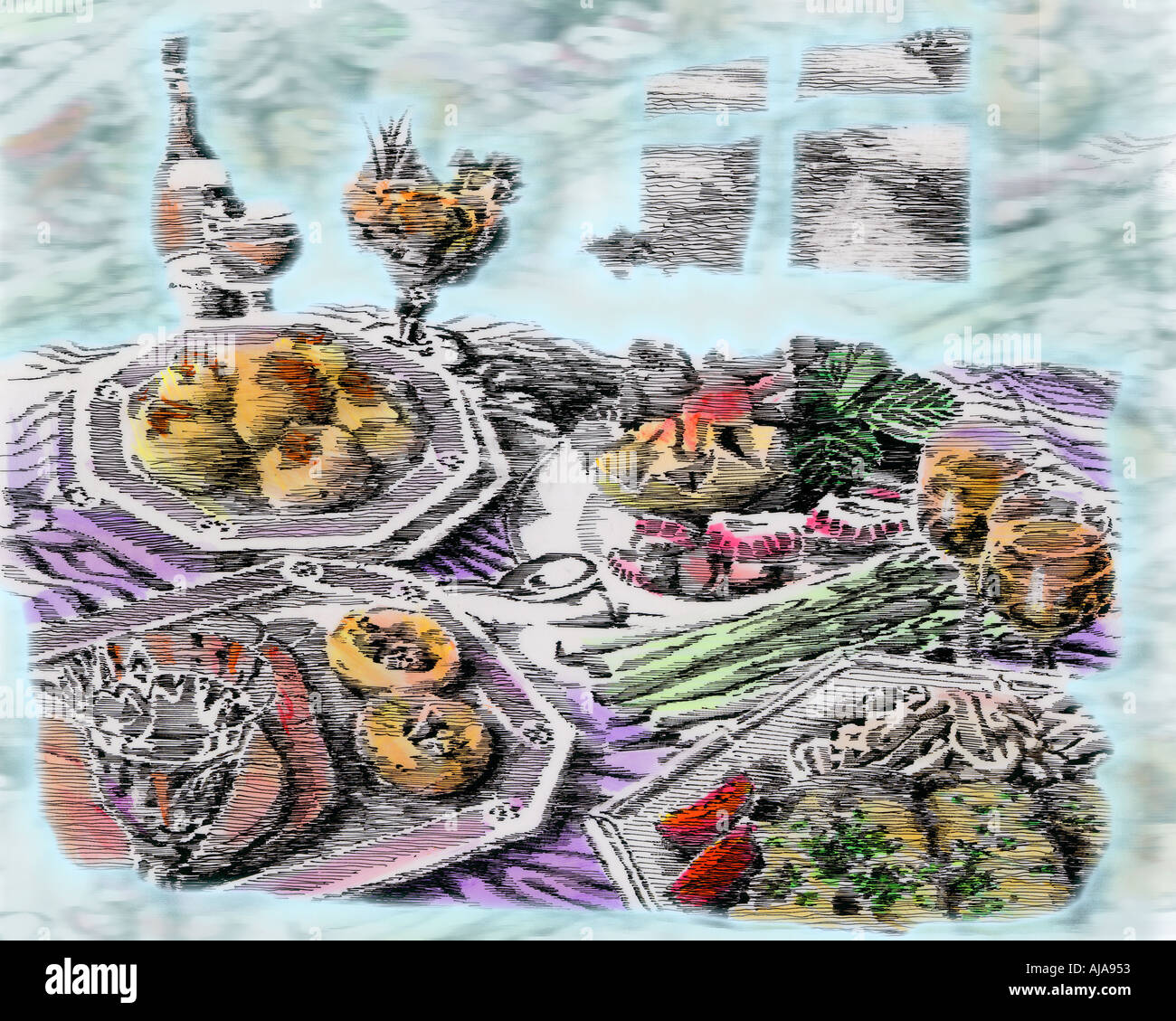 Restaurant food still life Stock Photo - Alamy