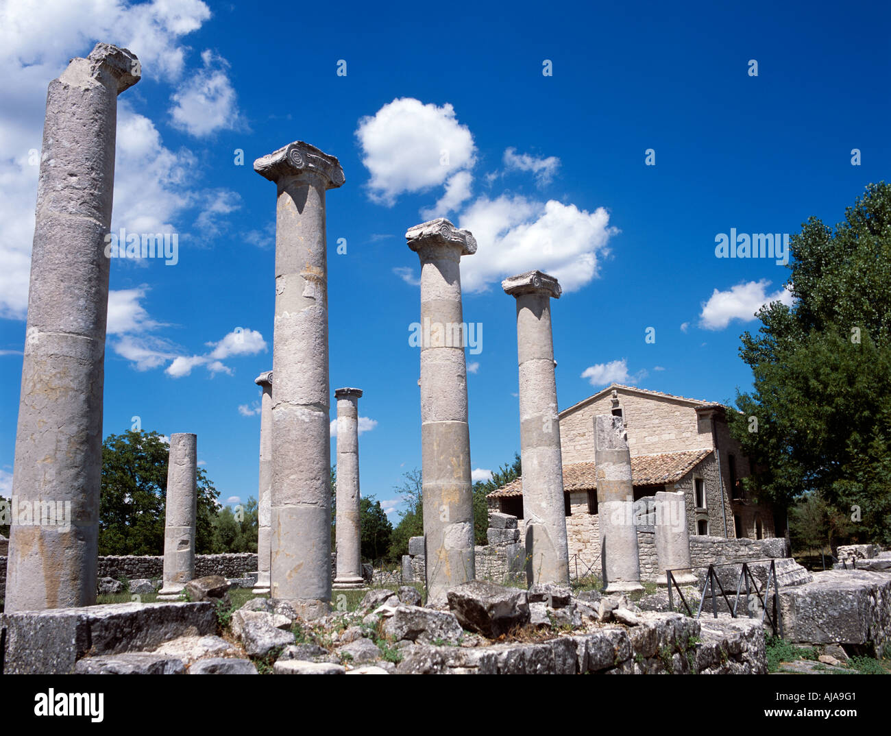 Temple At Ancient Sepina Roman Town Italy Europe Stock Photo - Alamy