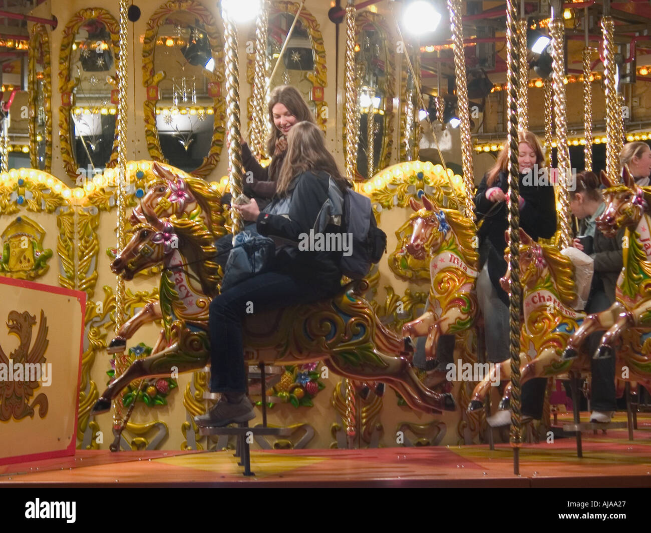 Traditional British Carousel Stock Photo - Alamy