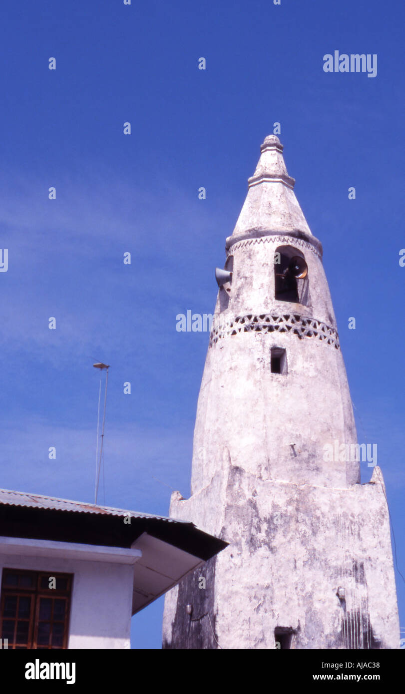 Tanzania Zanzibar The Mnara or Malindi Mosque in Stone Town Stock Photo ...