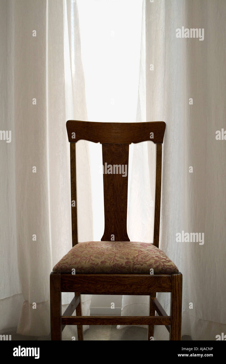 Chair by Window Stock Photo - Alamy