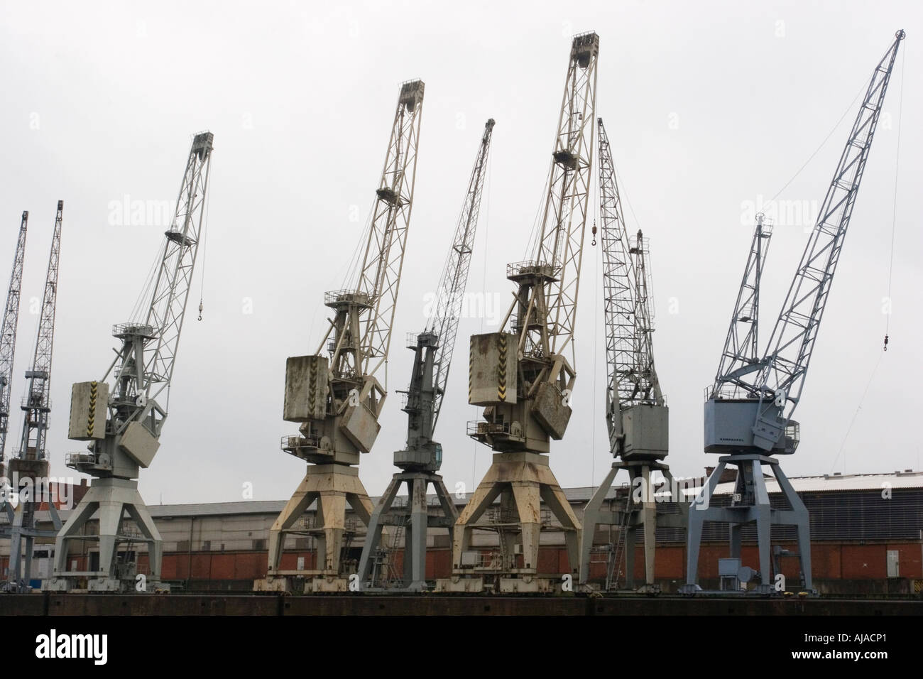 Dock and cranes in the port of Hamburg Germany May 2006 Stock Photo - Alamy
