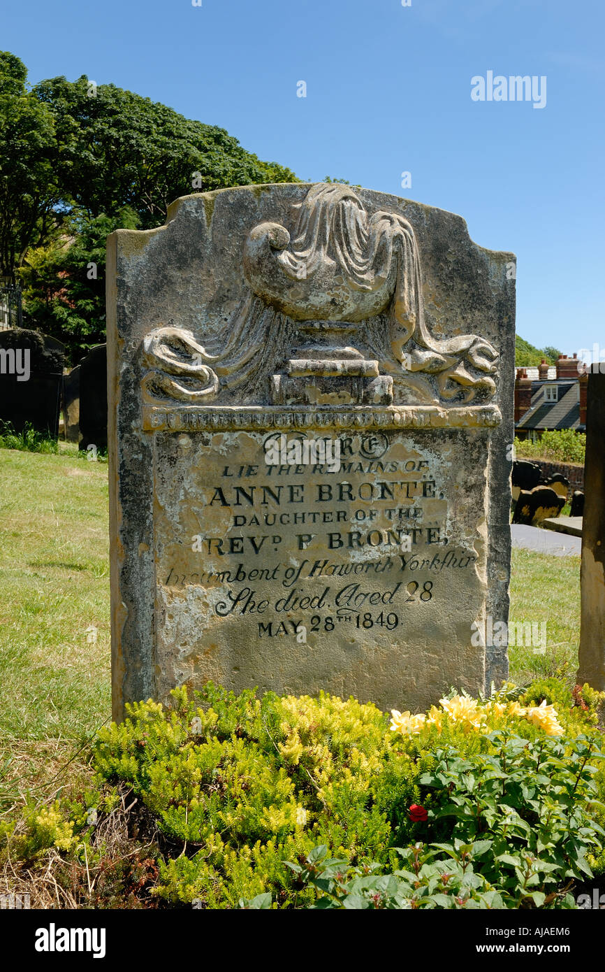 Grave of Anne Bronte Scarborough North Yorkshire England Stock Photo ...