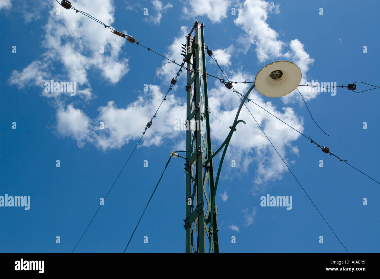 Light standard in rail yard Stock Photo - Alamy