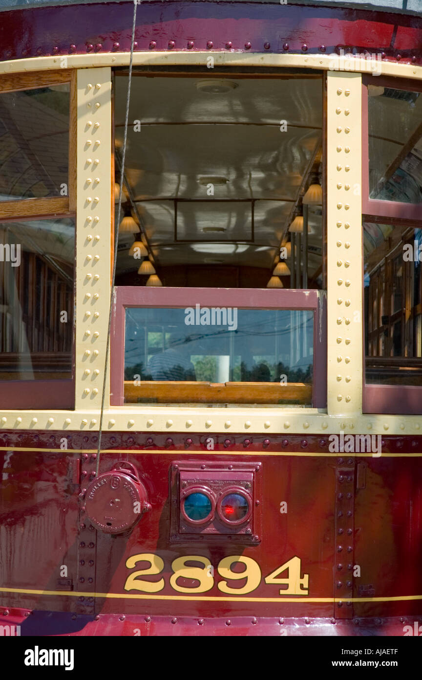 Detail of back end of street car Stock Photo - Alamy