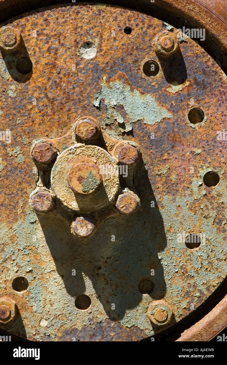 Detail of railroad wheel Stock Photo - Alamy