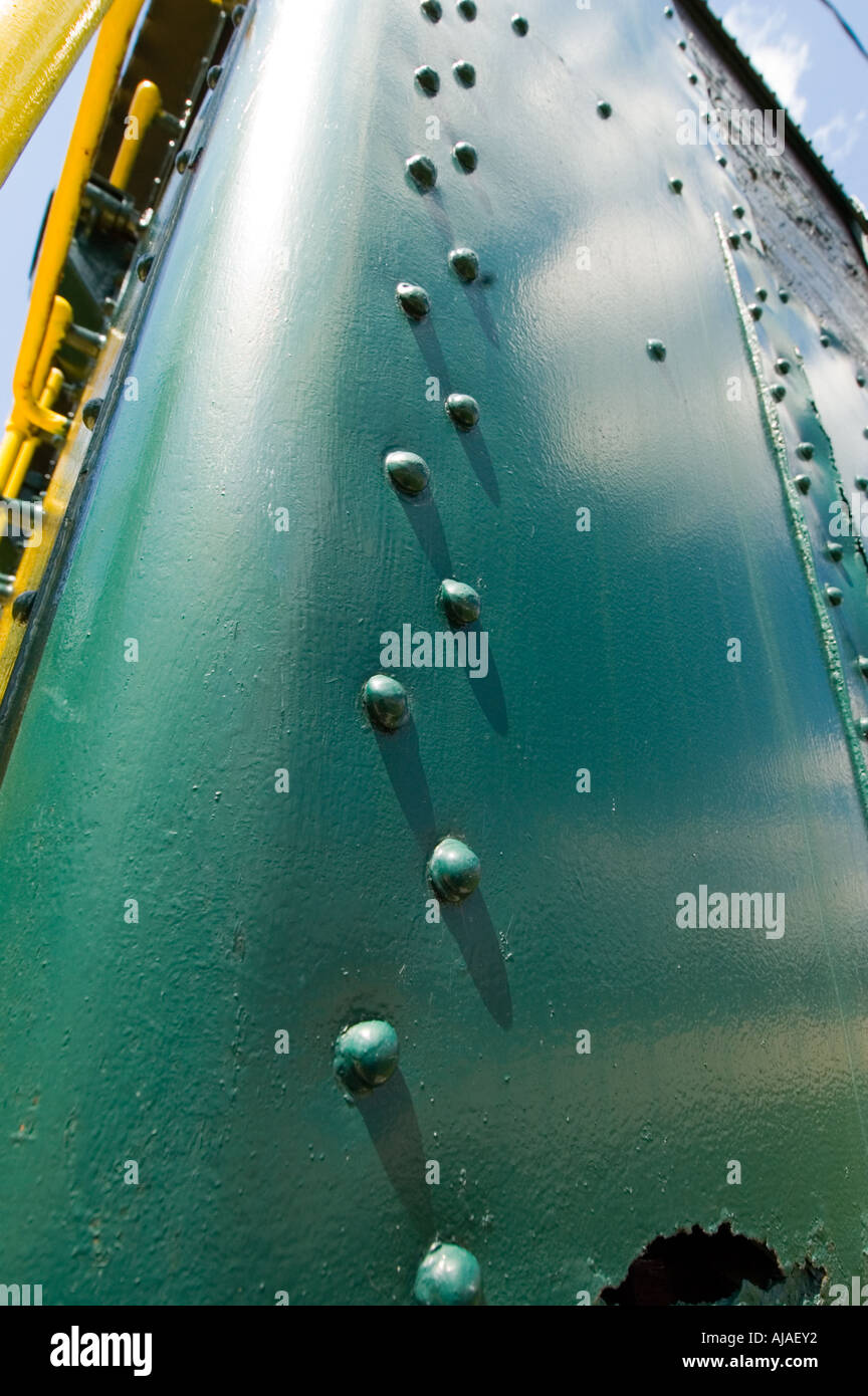 Detail of train engine car body construction Stock Photo - Alamy