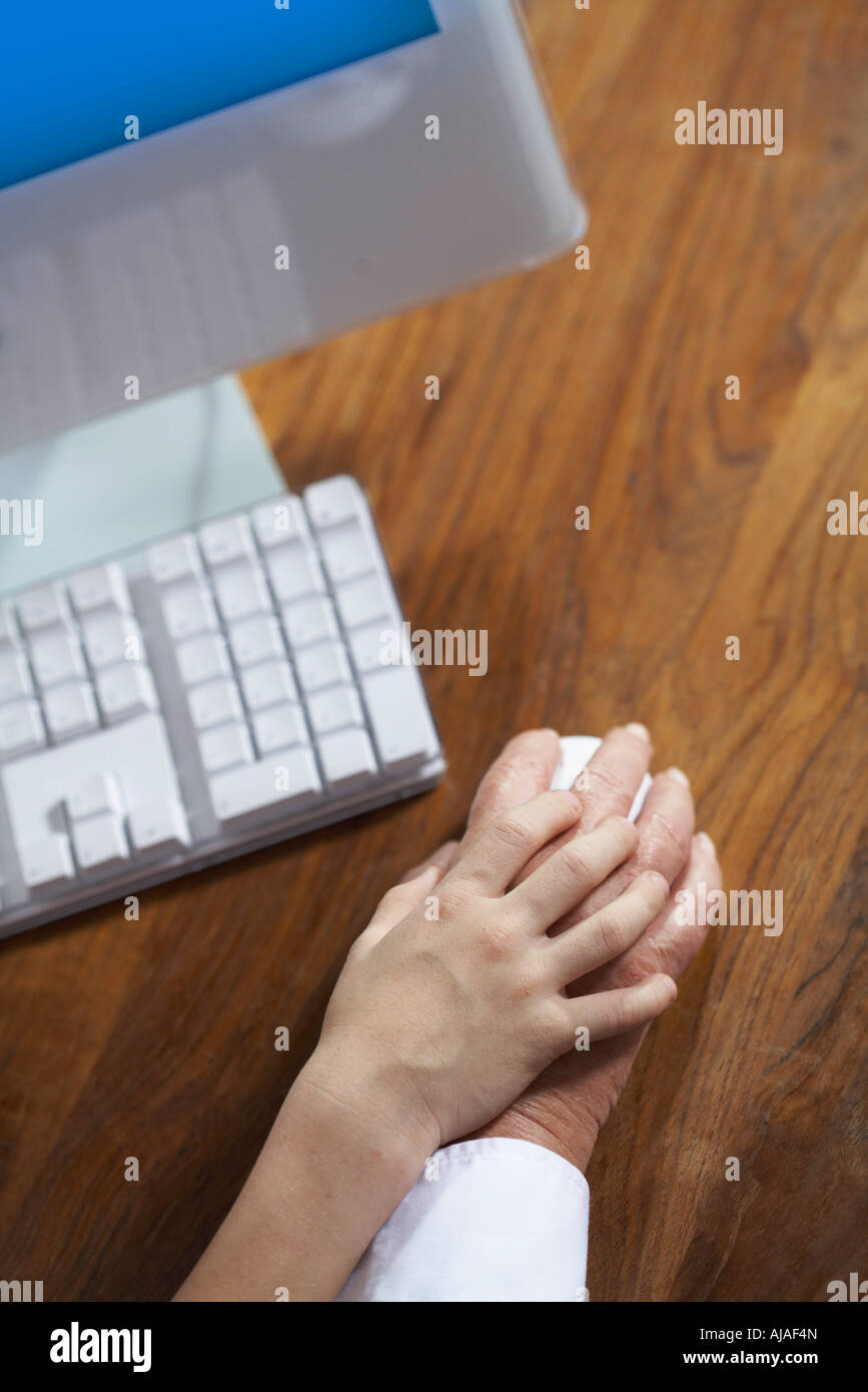 Old Baby Hands Touching High Resolution Stock Photography and Images ...