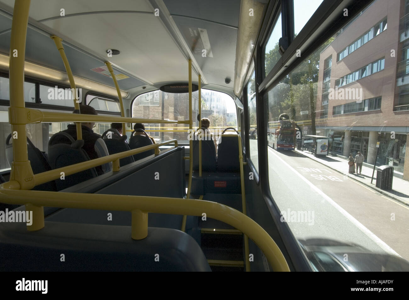 View from London bus route 76 to Waterloo Stock Photo - Alamy