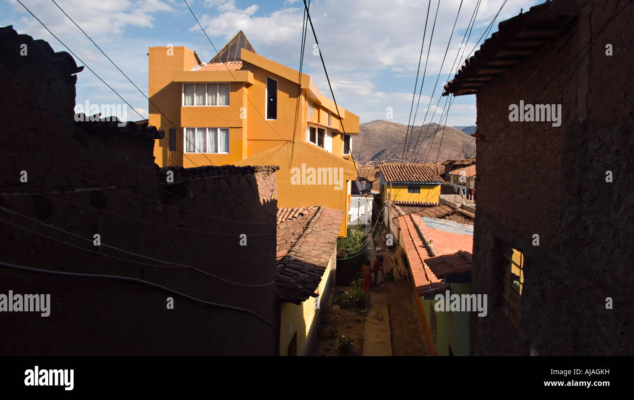 Old and new buildings in the city of Cusco Peru Stock Photo - Alamy