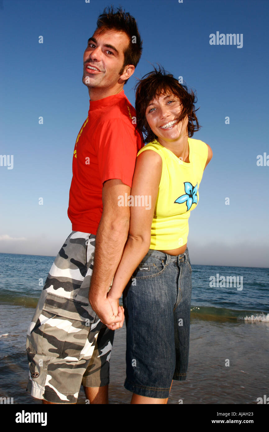 Fun and Colorful Couple Stock Photo - Alamy