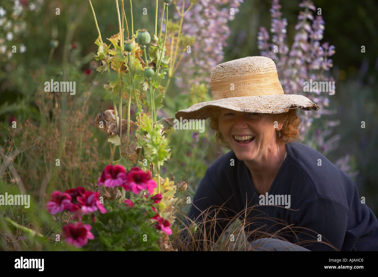 Woman gardening model released england hi-res stock photography and ...