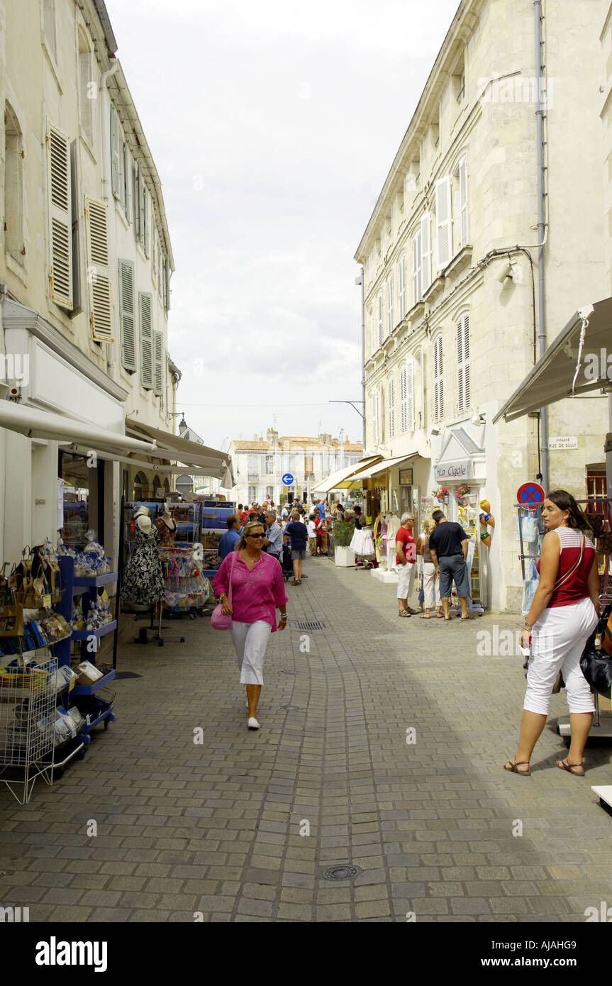 la rochelle highstreet corner shop shopping consumerism town charente ...