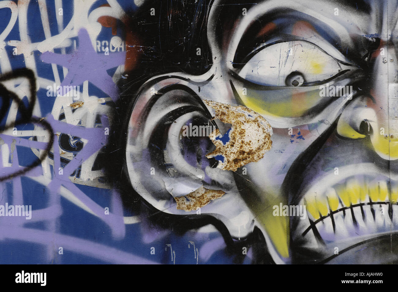 Graf graffiti male man face hi-res stock photography and images - Alamy