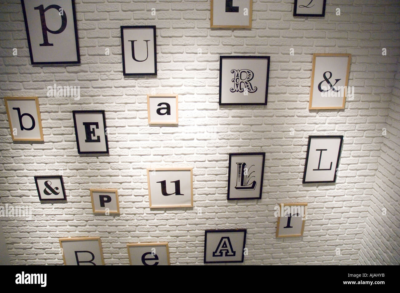 letters on a wall Stock Photo - Alamy