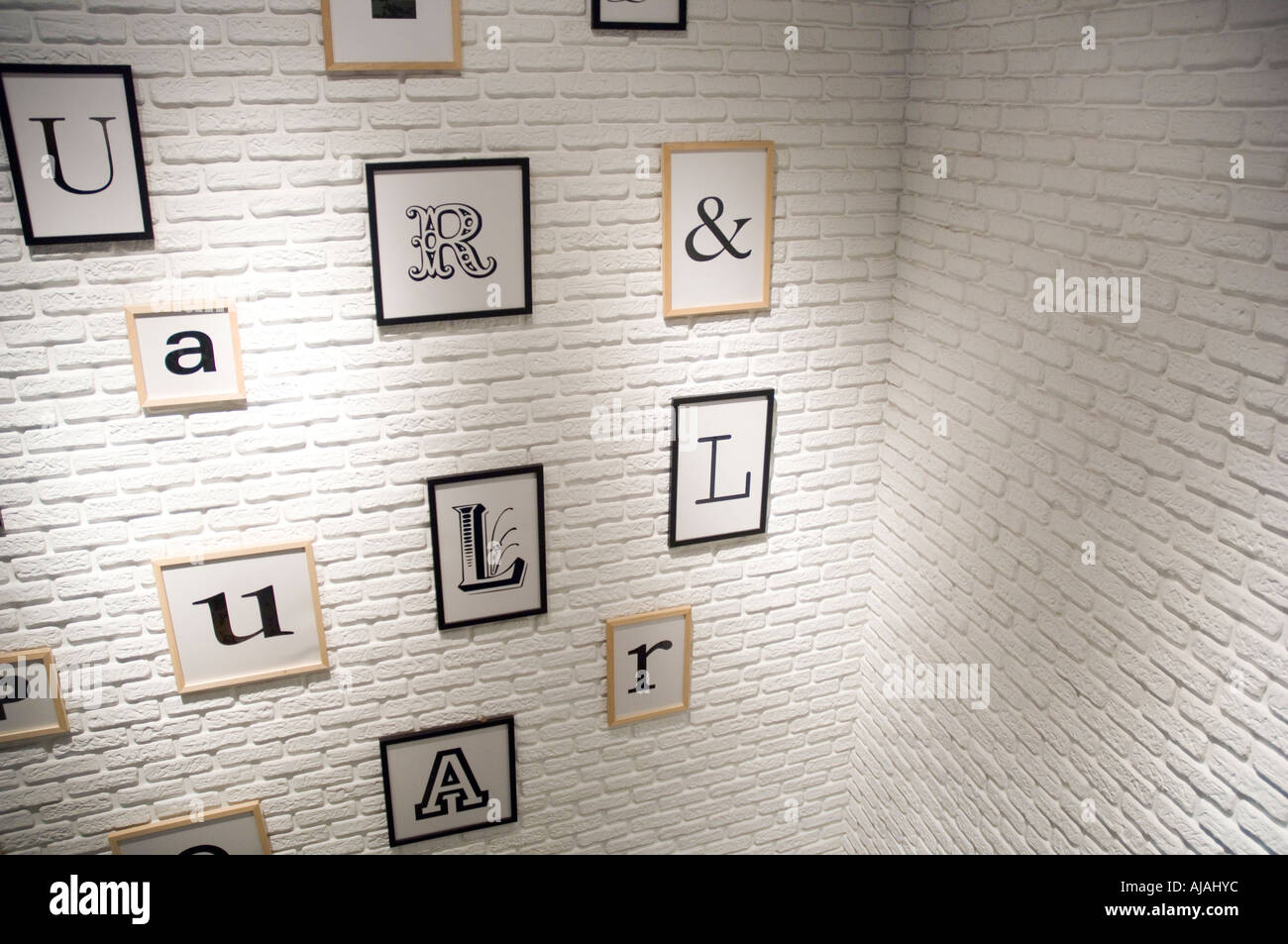 letters on a wall Stock Photo - Alamy