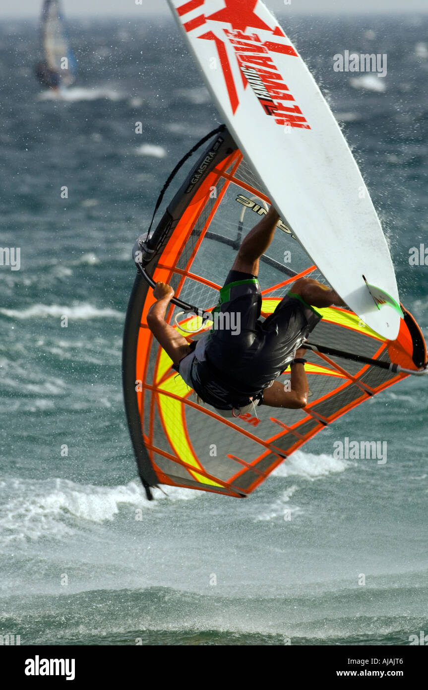 windsurfing doing a looping Stock Photo - Alamy