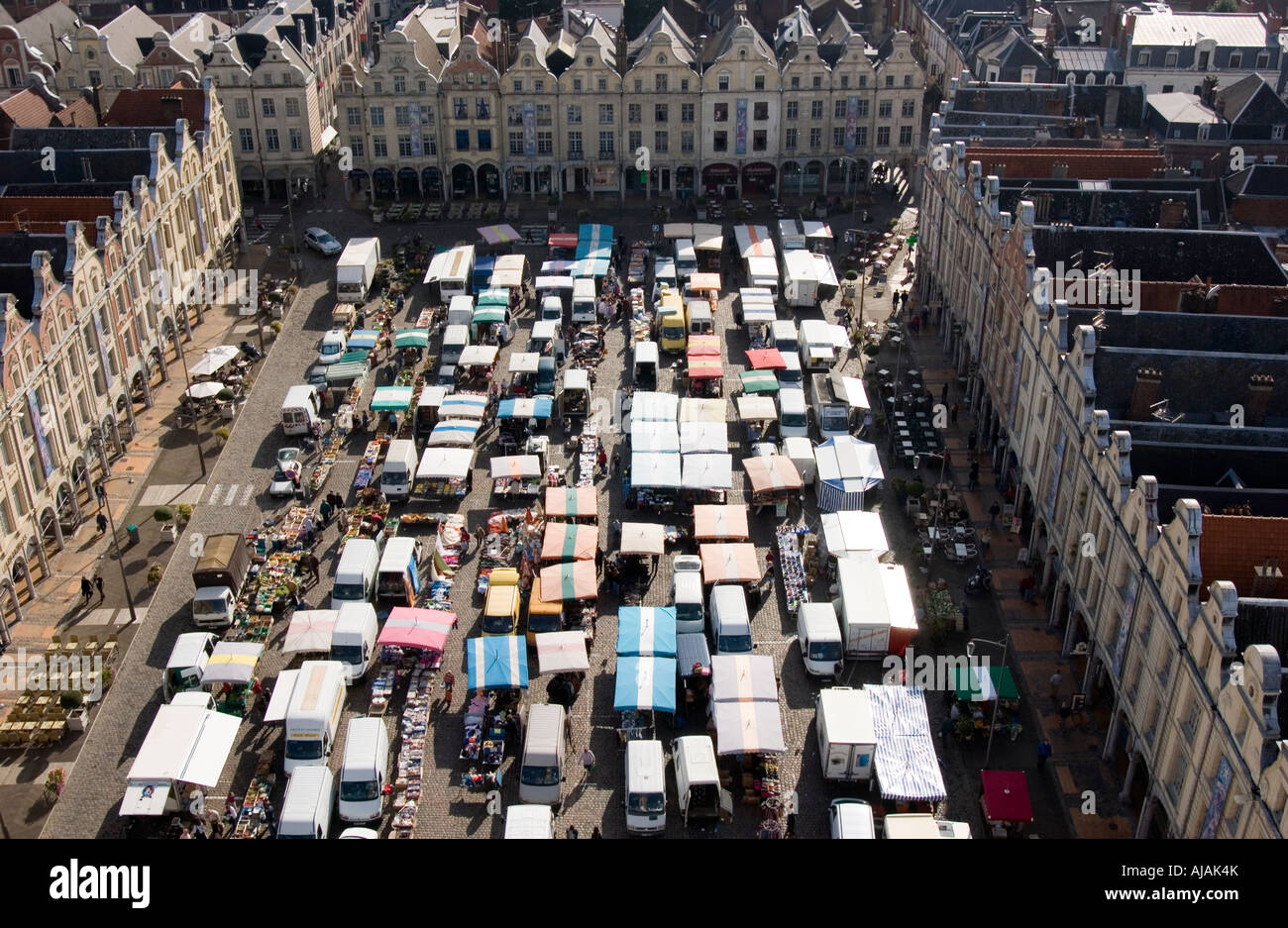 The market in the centre of Arras held in the Place des Heros every ...
