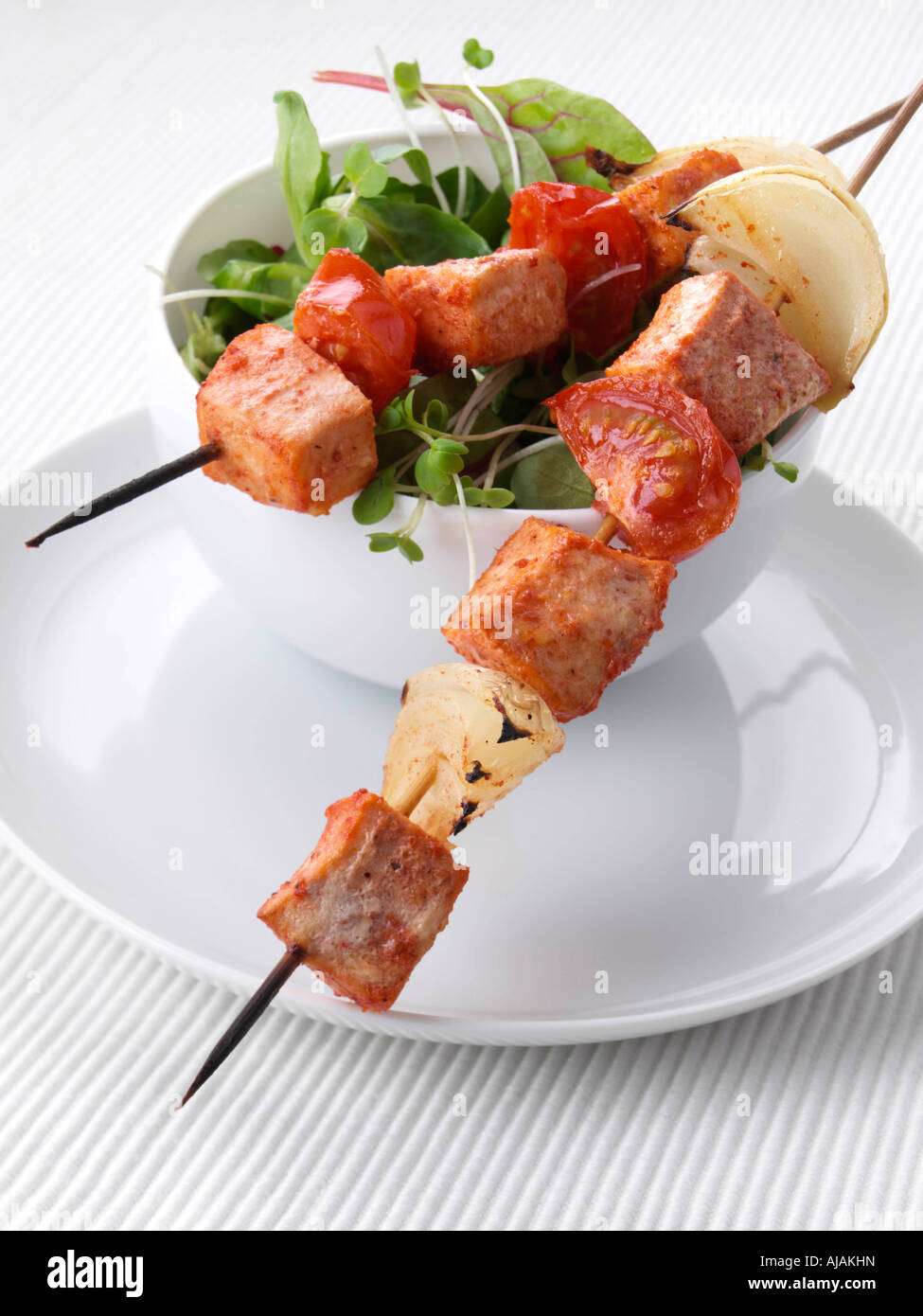 Spicy fish kebabs Stock Photo - Alamy