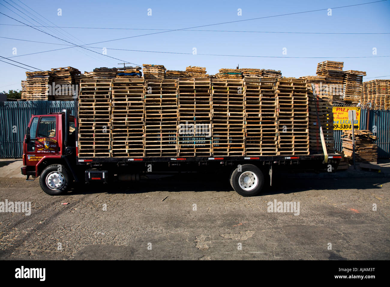 Industrial area off of Alameda Blvd Los Angeles California USA Pallets ...