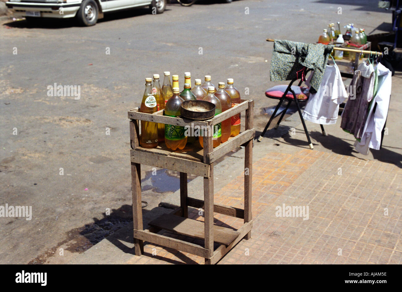 Typical gasoline petrol stand Phnom Penh Stock Photo - Alamy