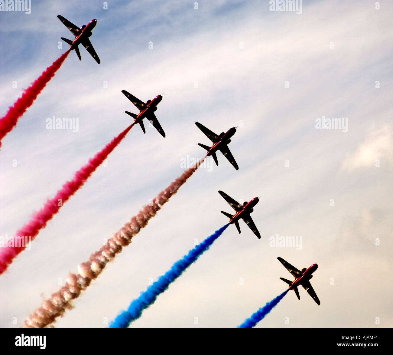 The Red Arrows formation flying team Stock Photo - Alamy