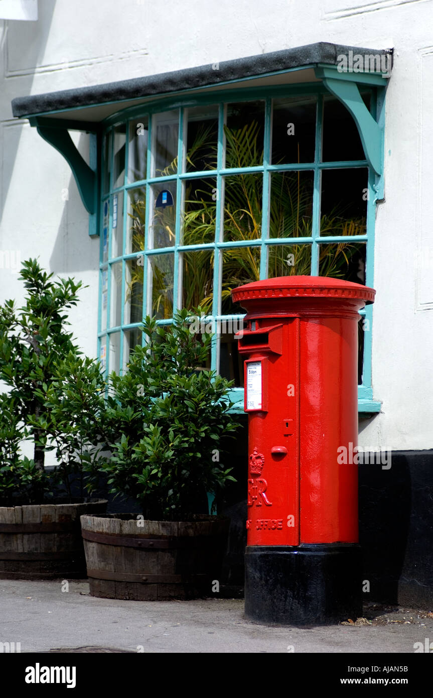 Traditional red pillar box in Thaxted Essex England Stock Photo - Alamy