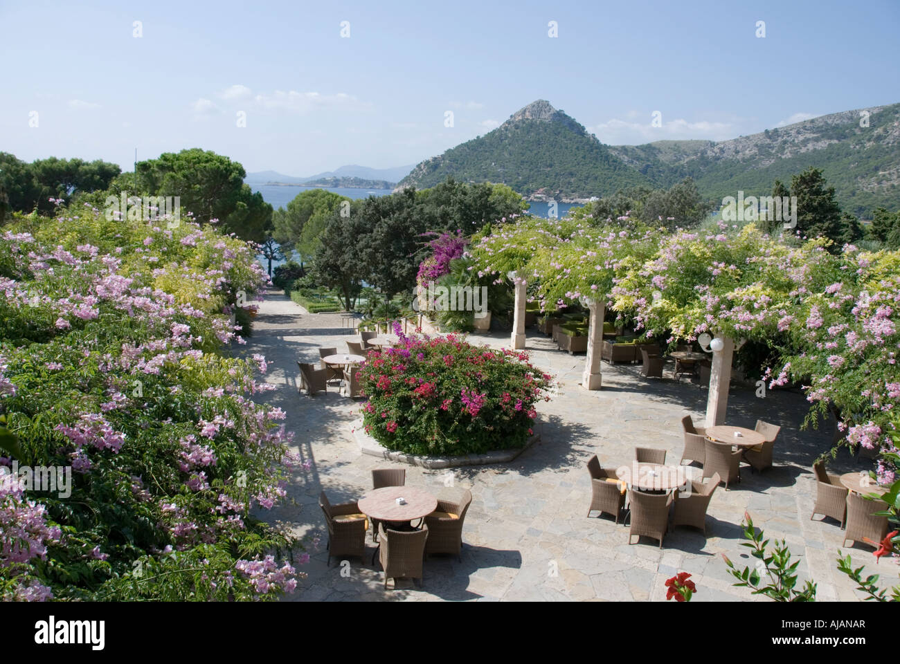 Hotel Formentor gardens, Formentor, Majorca Stock Photo - Alamy