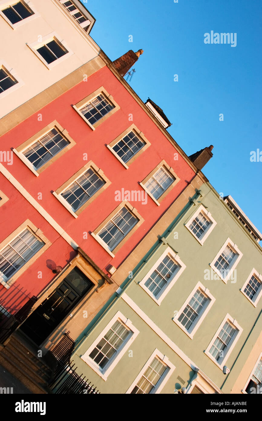 Colourful Buildings on Redcliffe Parade West at Sunset in Bristol ...