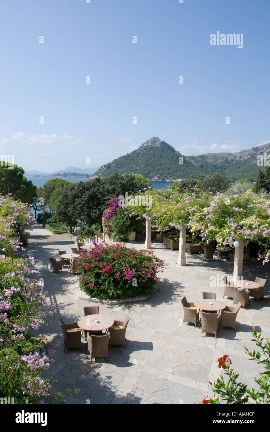 Hotel Formentor gardens, Formentor, Majorca Stock Photo - Alamy