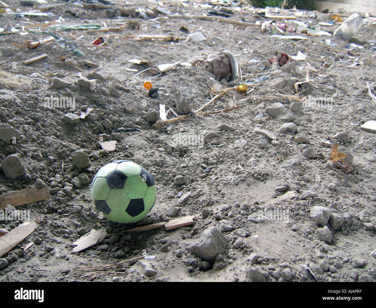 Green old derelict ground earth soil rubbish litter trash hi-res stock ...