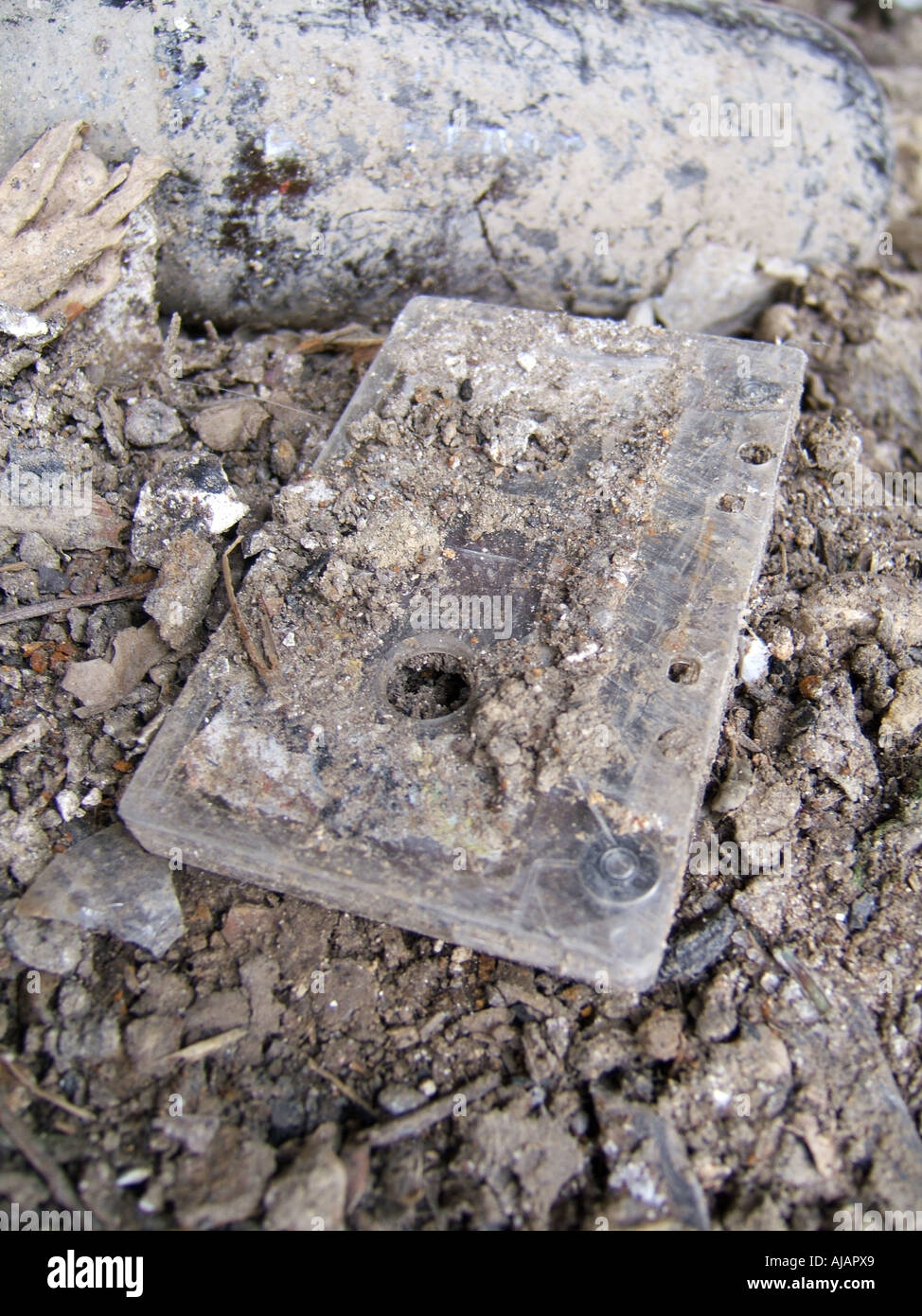 old cassette tape in soil Stock Photo - Alamy