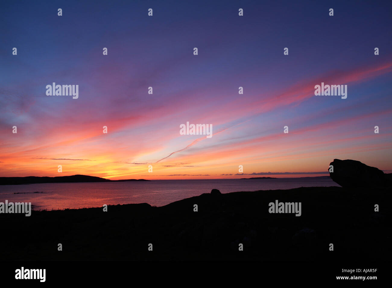 Stunning Scottish Sunset over Gruinard Bay, Laide, Wester Ross ...